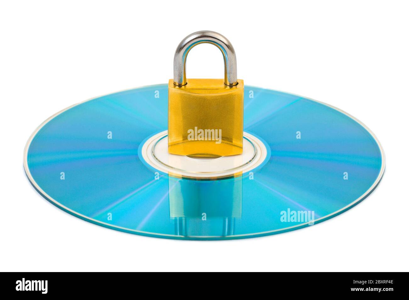 Computer disk and lock Stock Photo - Alamy