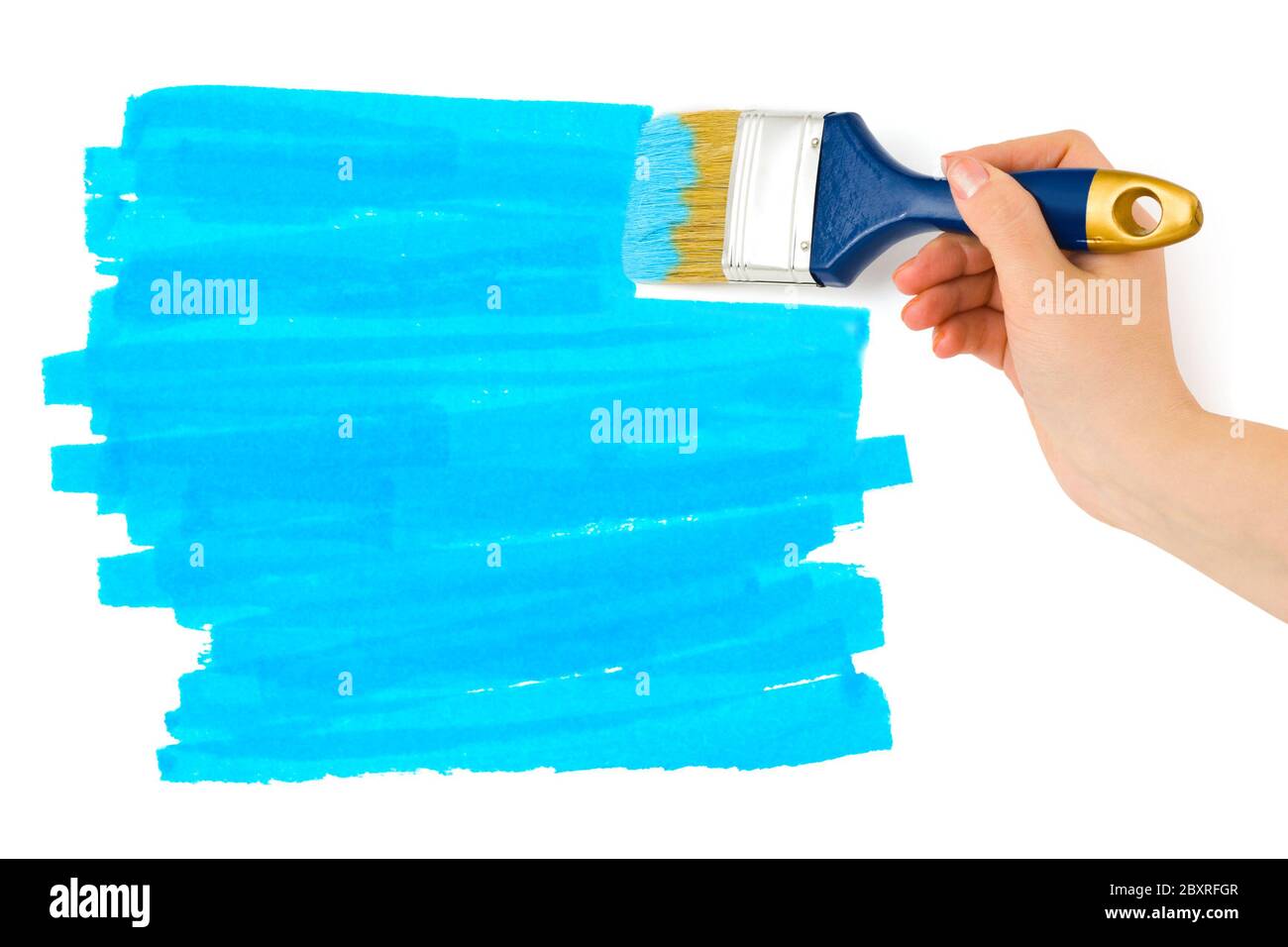 Hand with paintbrush Stock Photo - Alamy