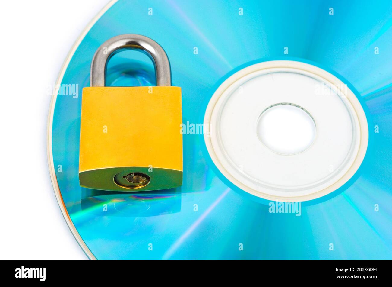 Computer disk and lock Stock Photo - Alamy
