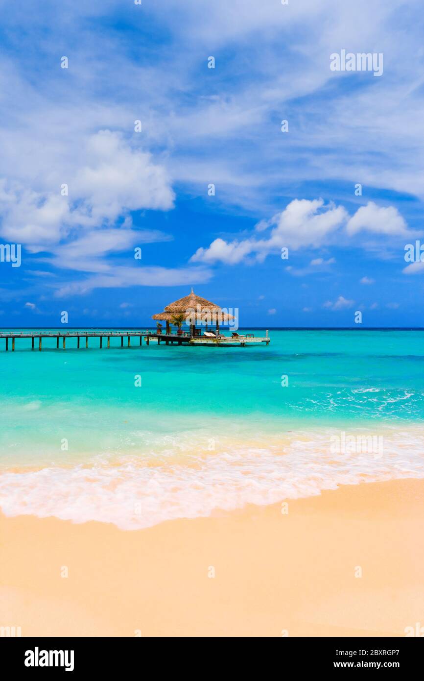 Water cafe on the beach Stock Photo - Alamy