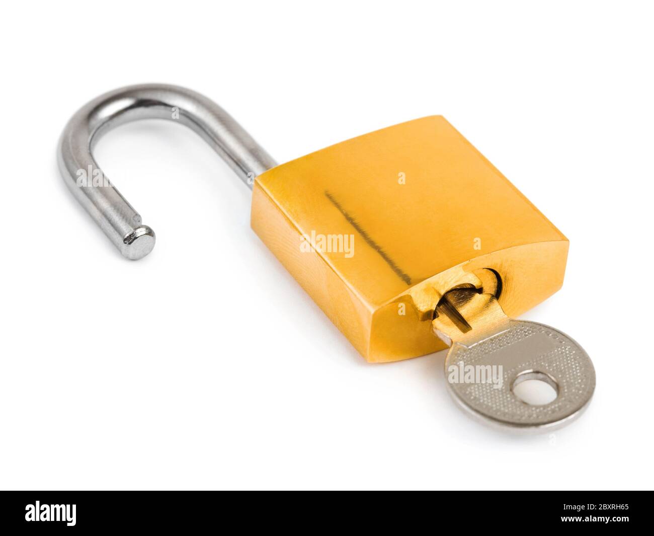 Opened lock and key Stock Photo - Alamy