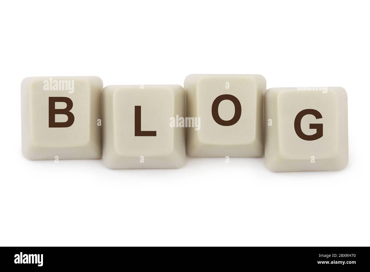 Computer buttons Blog Stock Photo - Alamy