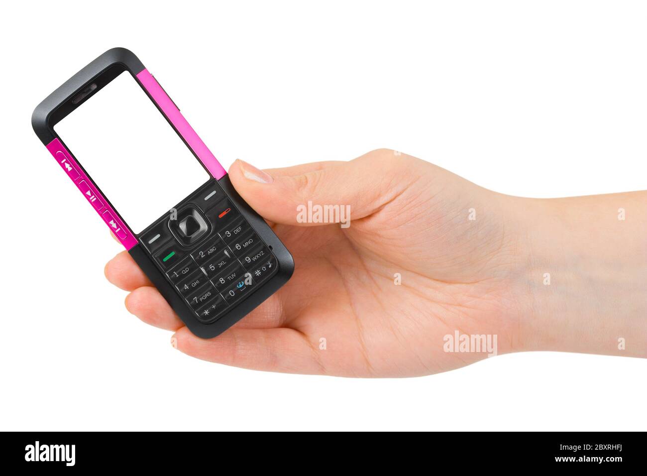 Hand giving mobile phone Stock Photo - Alamy