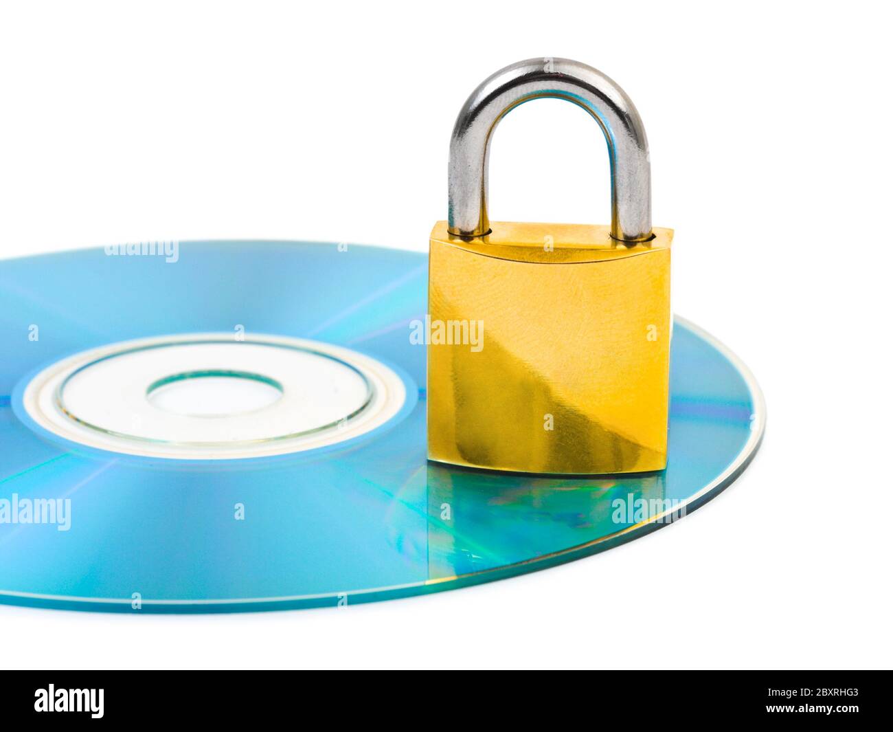 Computer disk and lock Stock Photo - Alamy