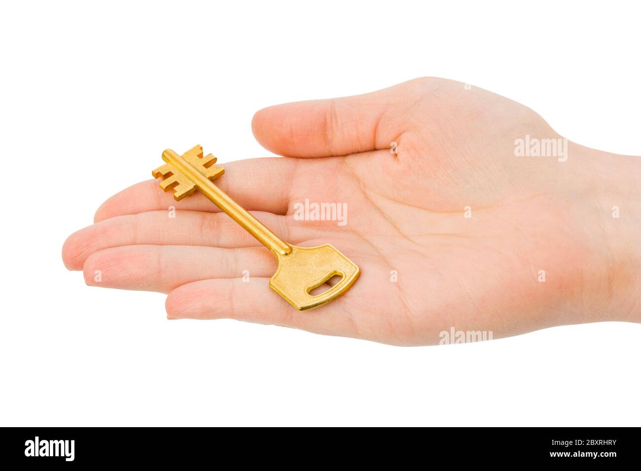 Hand giving key Stock Photo - Alamy