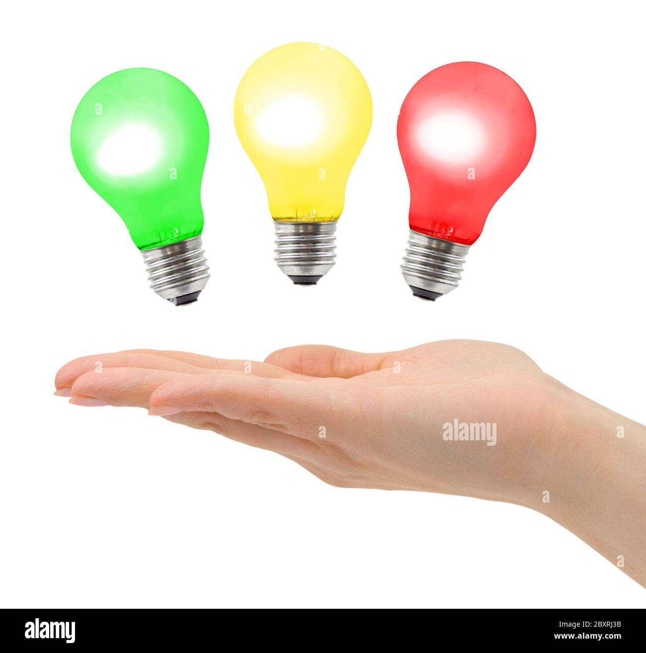 Hand and lamps Stock Photo - Alamy
