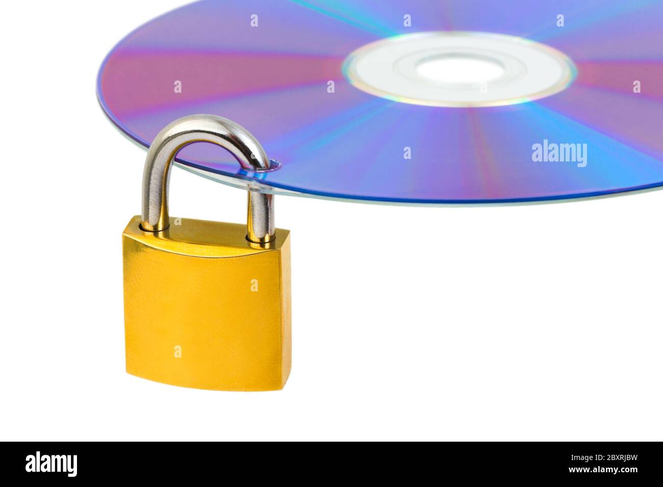 Computer disk and lock Stock Photo - Alamy