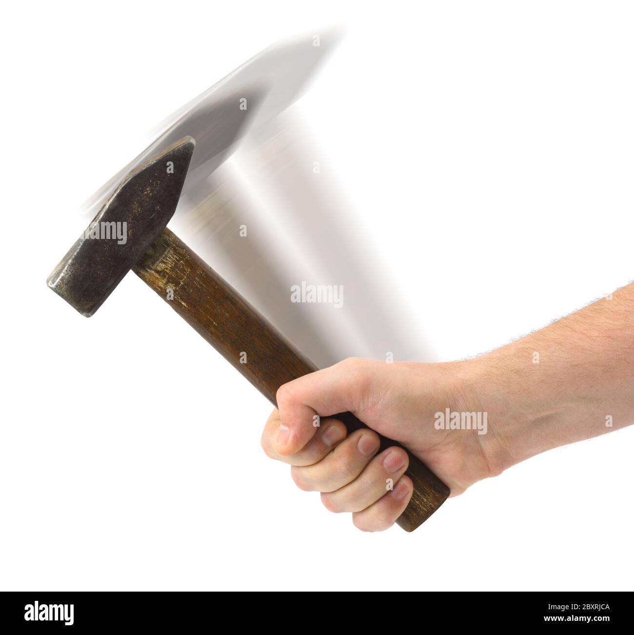 Hand with hammer Stock Photo - Alamy