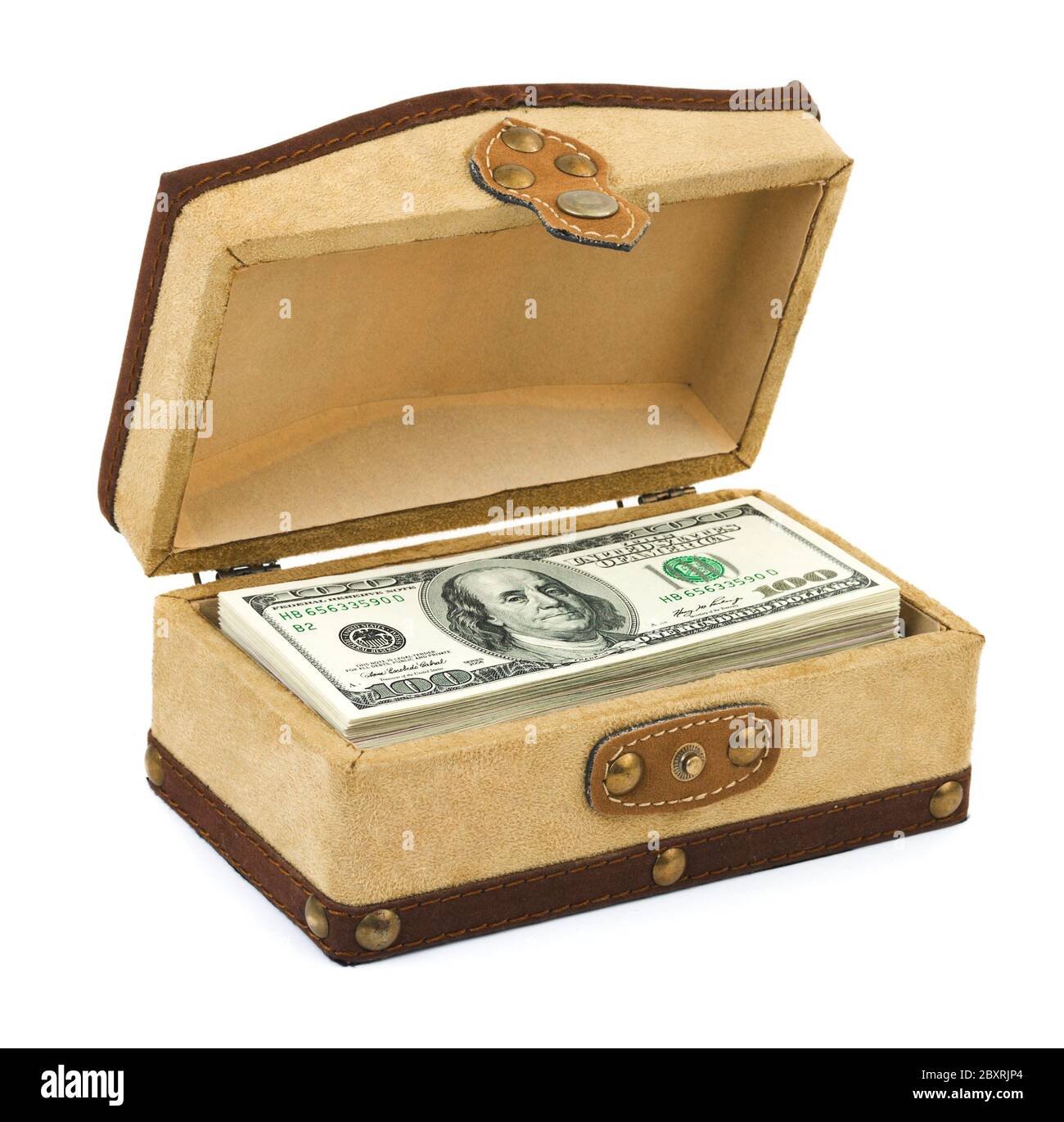 Money in box Stock Photo - Alamy