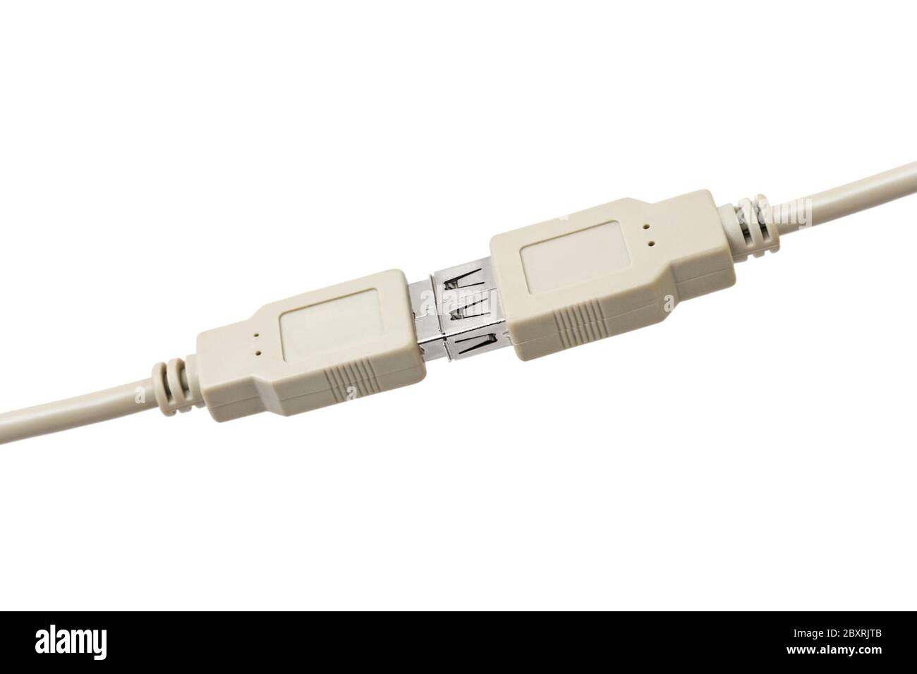 Connected computer cable Stock Photo - Alamy