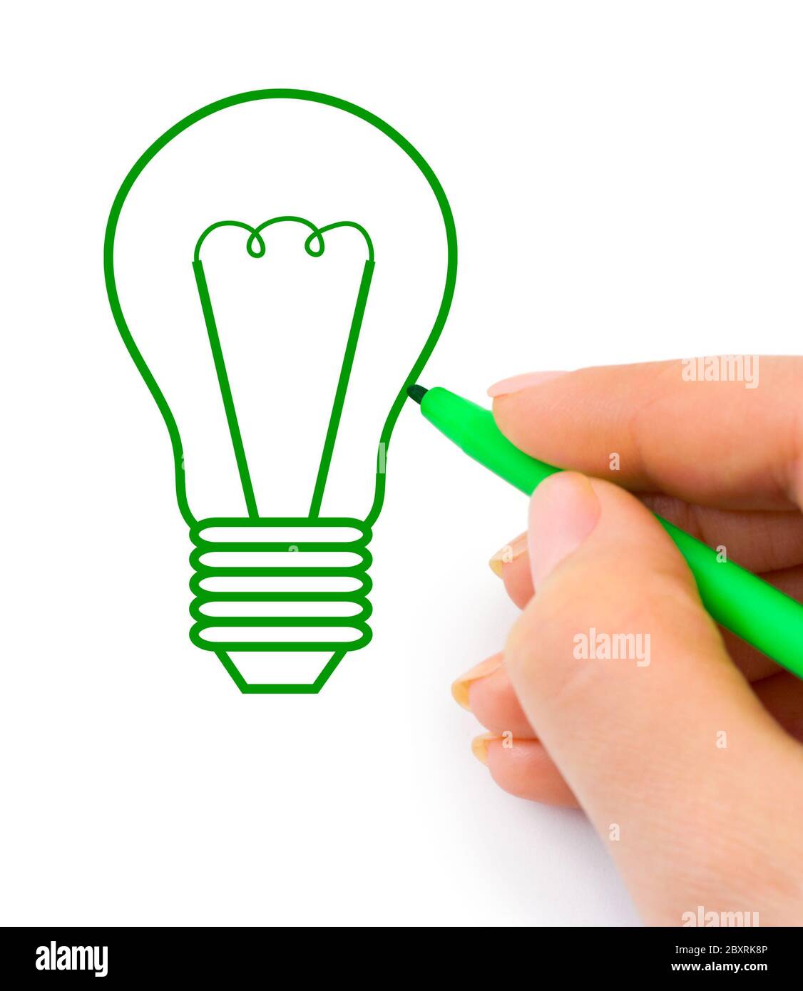 Hand drawing lamp Stock Photo - Alamy