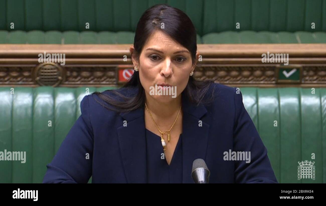 Home Secretary Priti Patel makes a statement to MPs in the House of ...