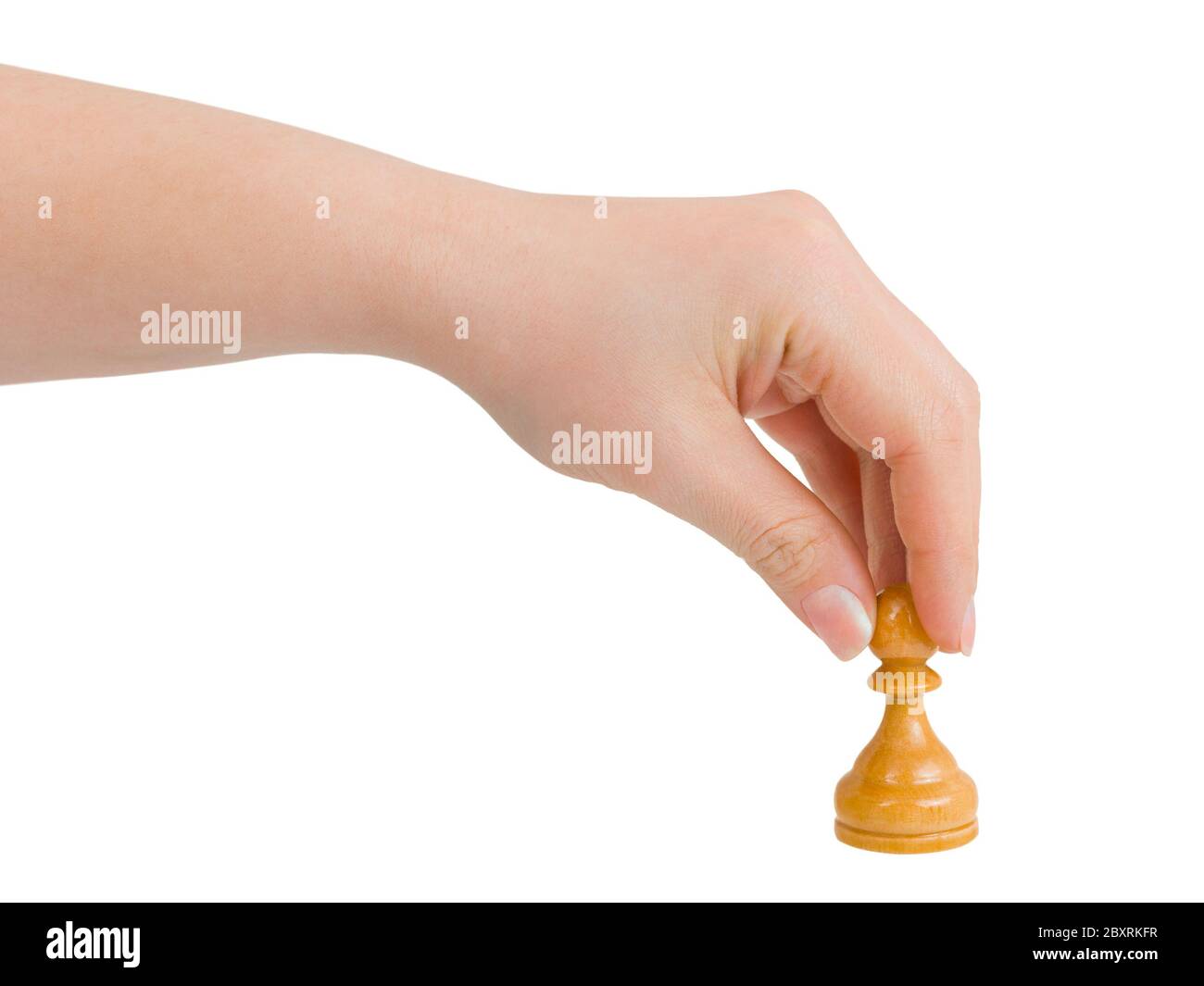 Hand with pawn Stock Photo - Alamy