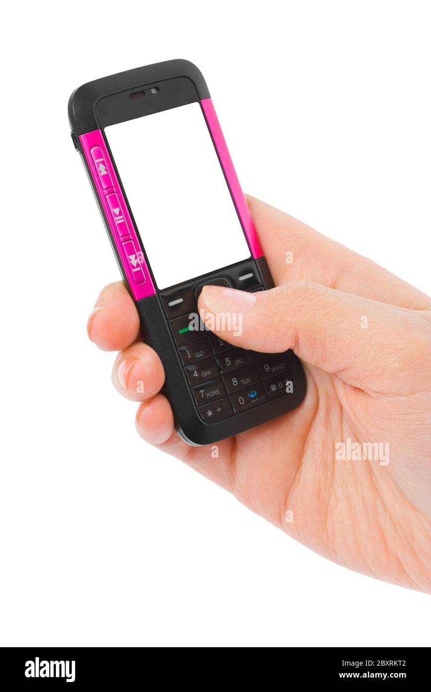 Hand and mobile phone Stock Photo - Alamy