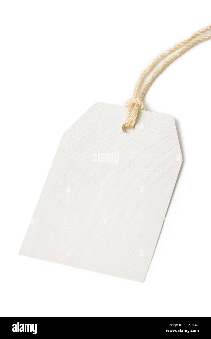 Blank label and string Stock Photo - Alamy