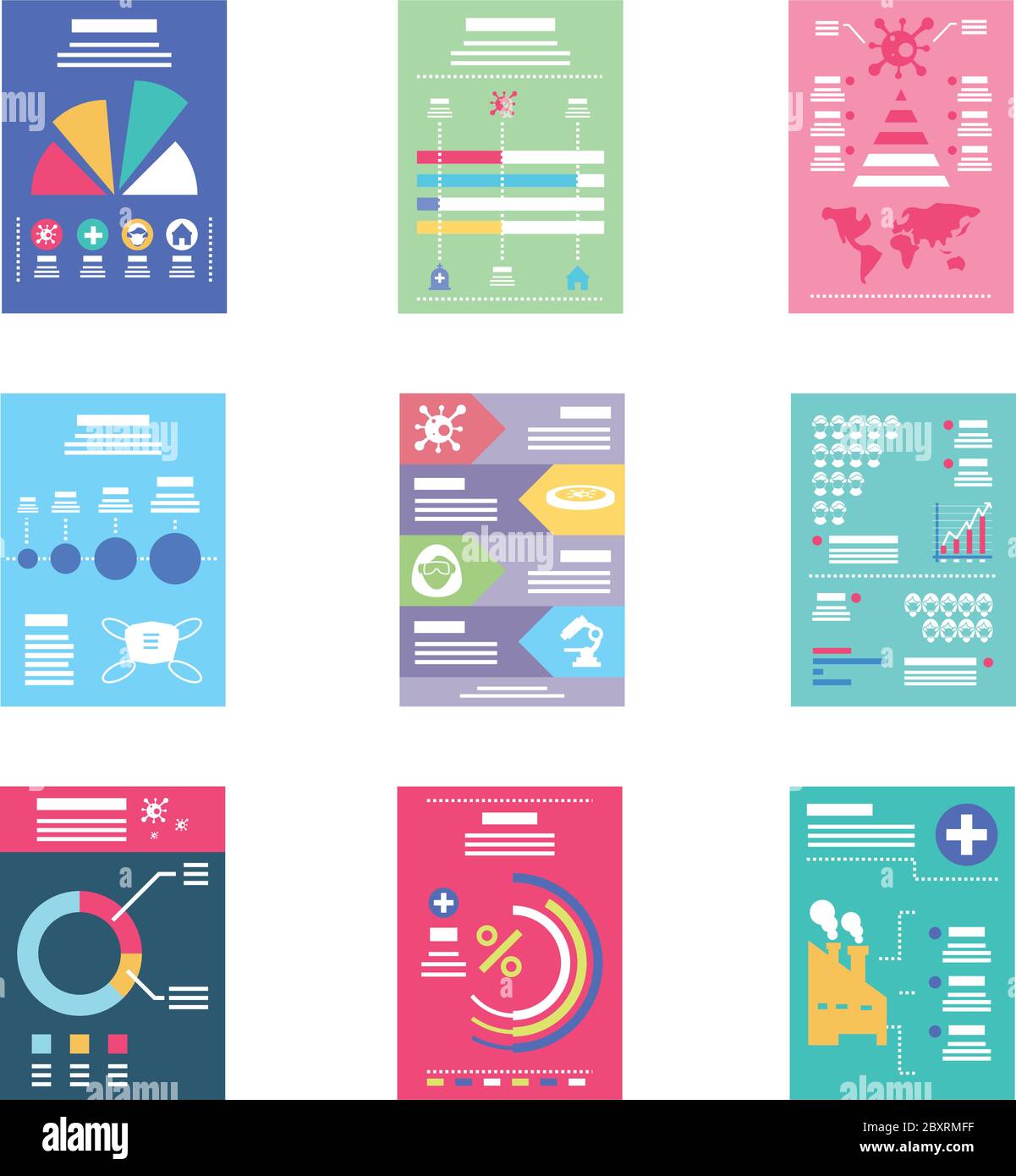 set of icons healthcare infographics vector illustration design Stock ...