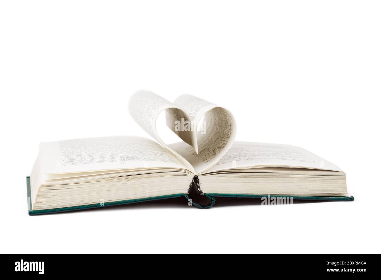 Book and heart shaped pages Stock Photo - Alamy