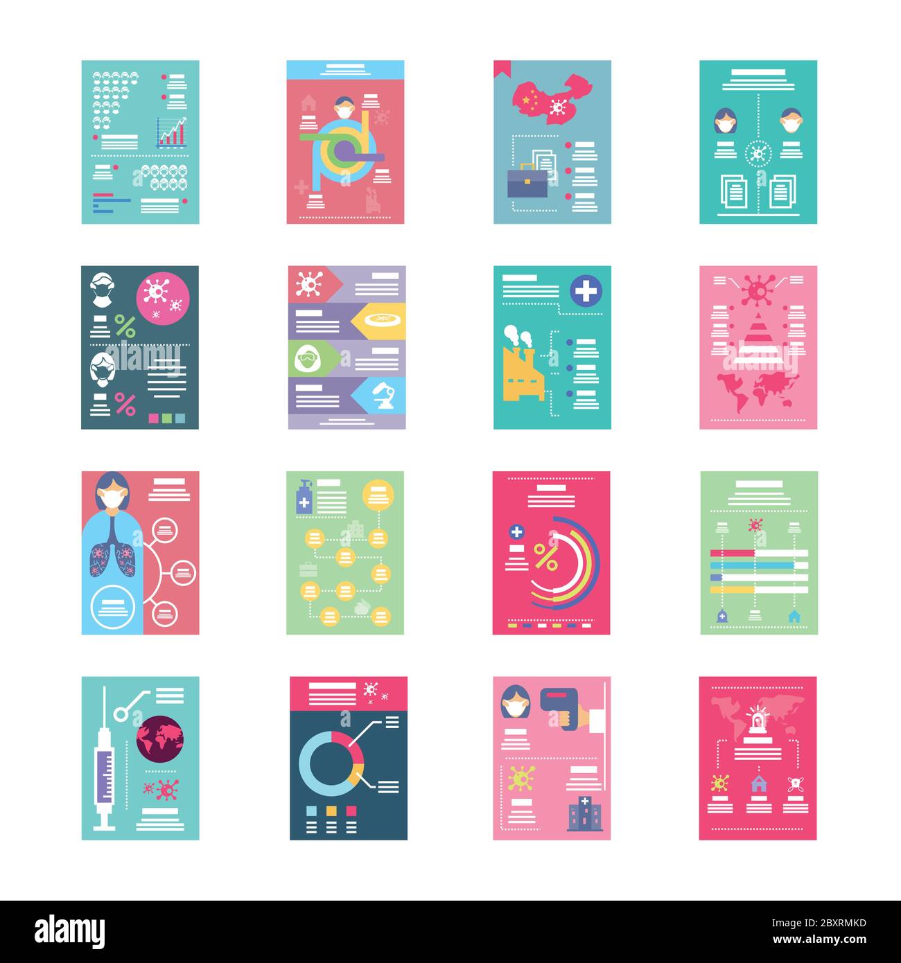 set of icons healthcare infographics vector illustration design Stock ...
