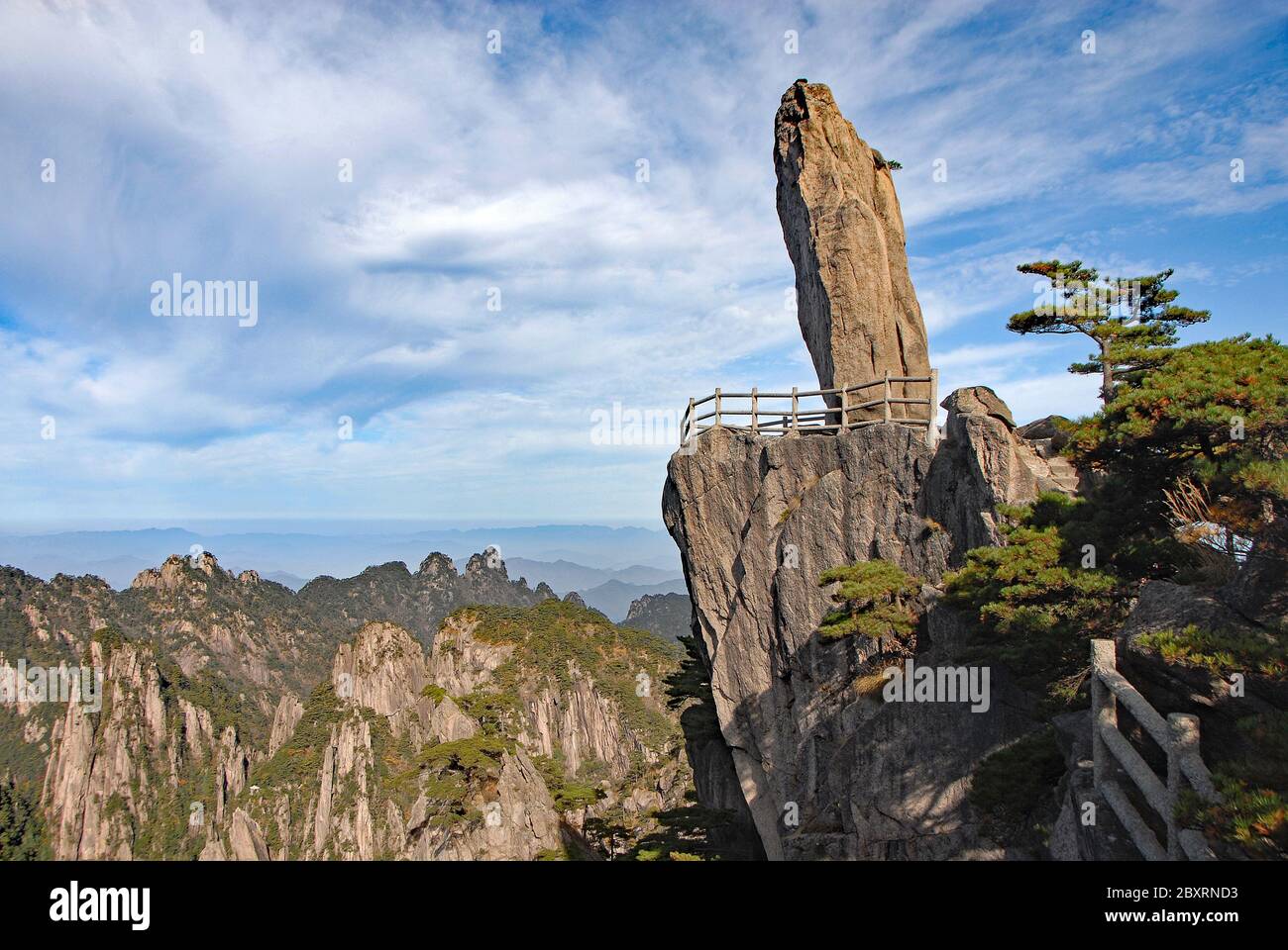 Huangshan Mountain in Anhui Province, China. Landscape view of Flying ...