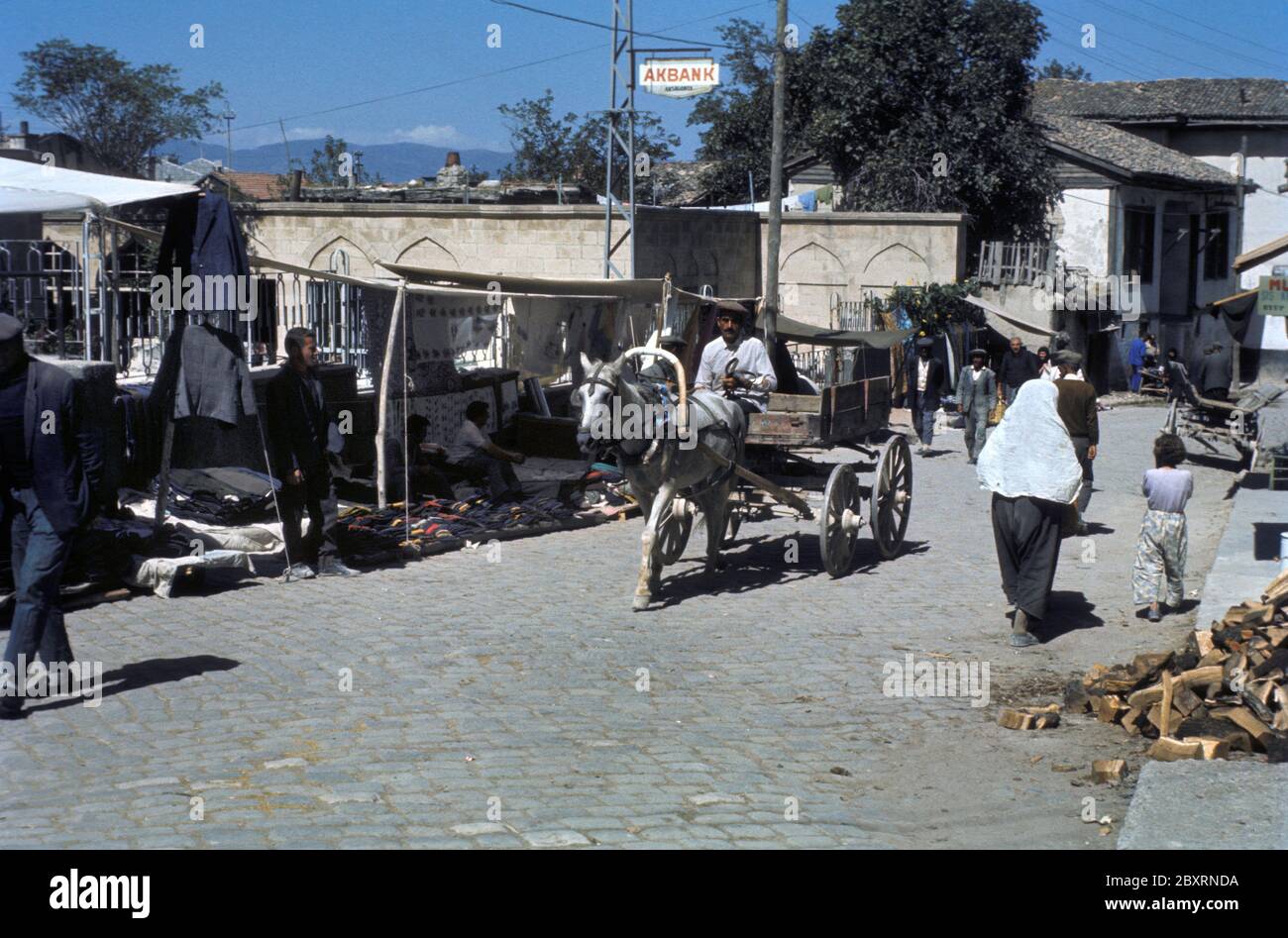 Market place in the city of Bursa in Turkey, pictured in 1970 Stock ...