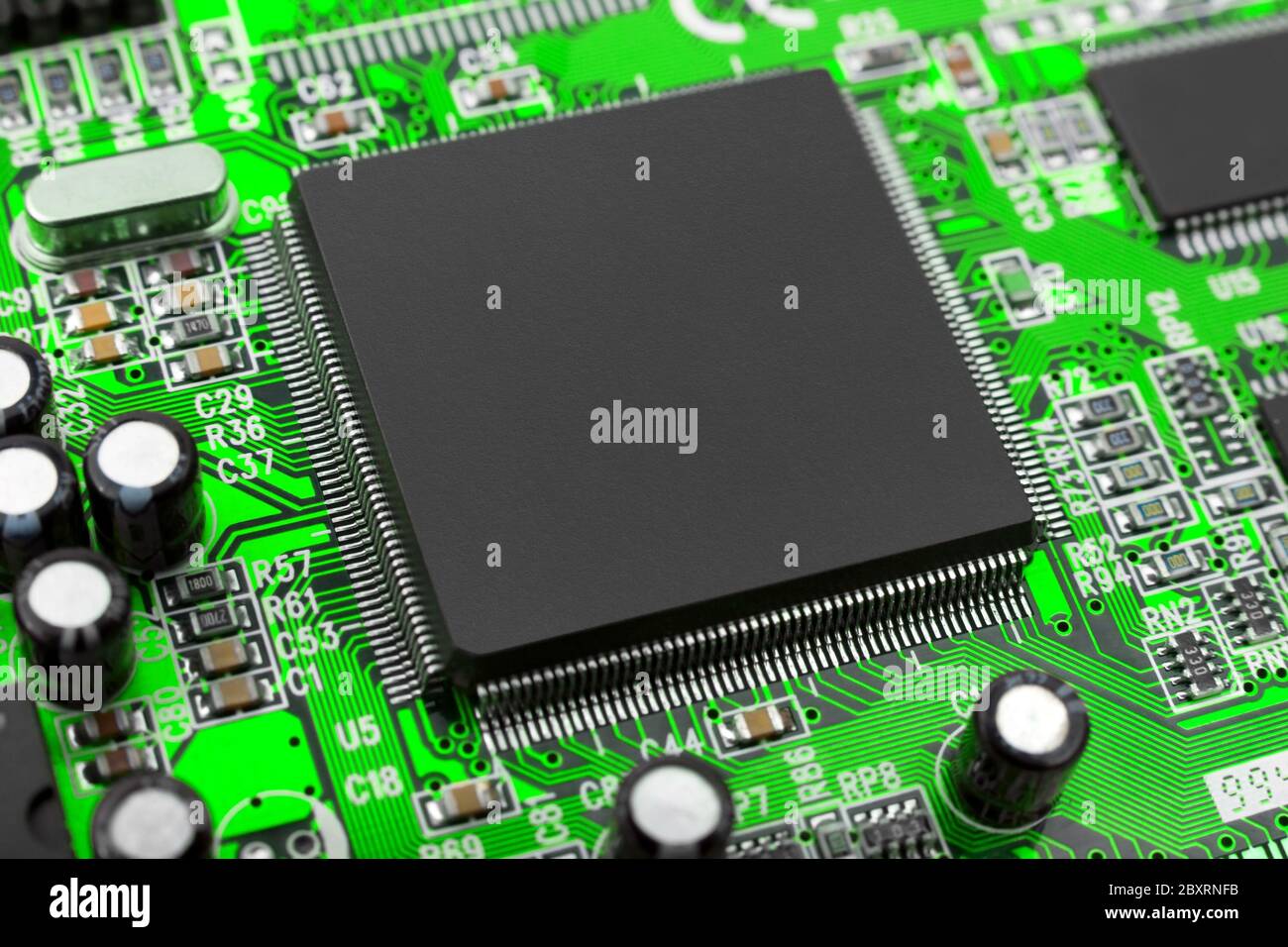 Macro of computer chip Stock Photo - Alamy