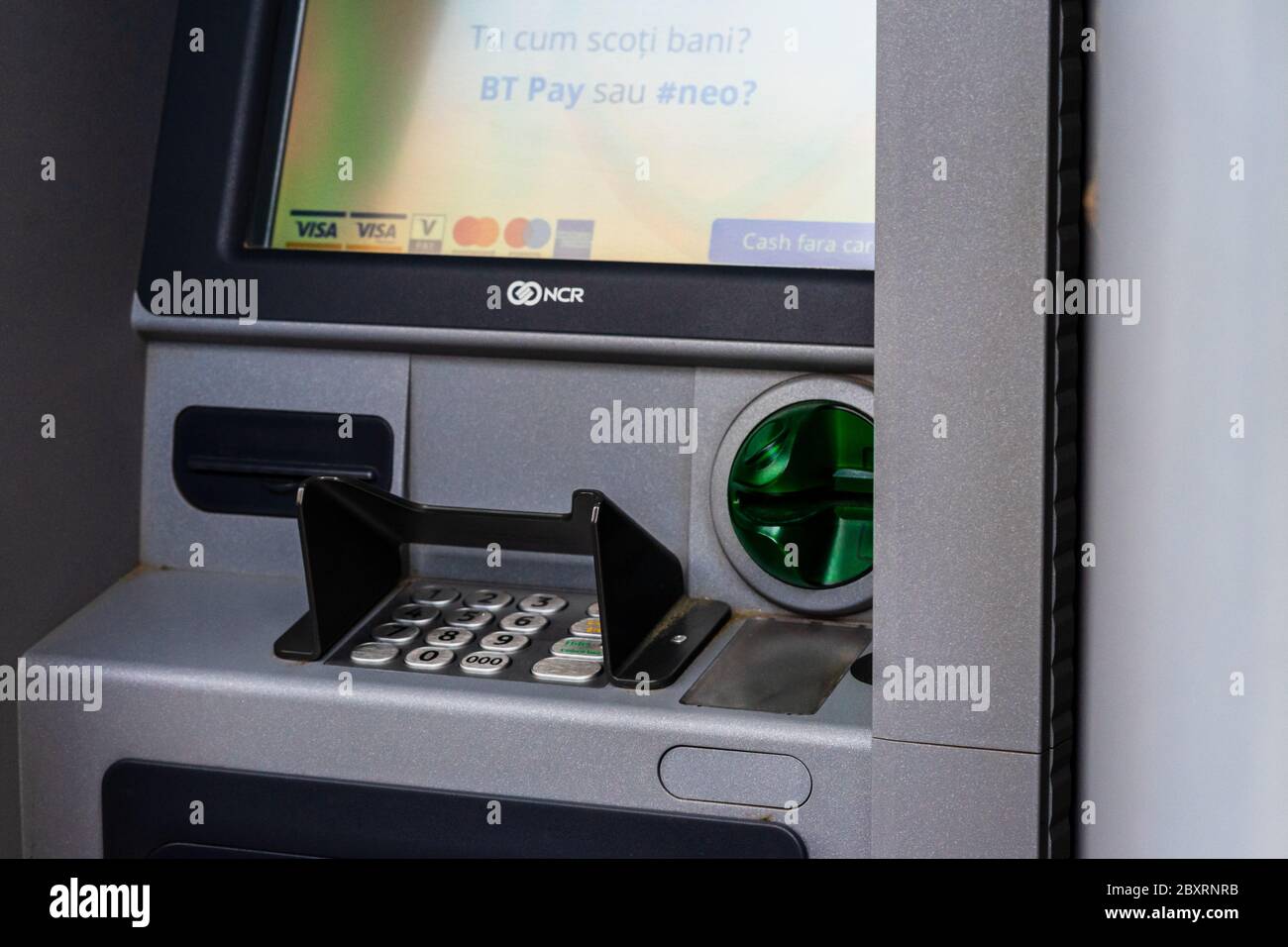 ATM cash money machine in use in Bucharest, Romania, 2020 Stock Photo ...