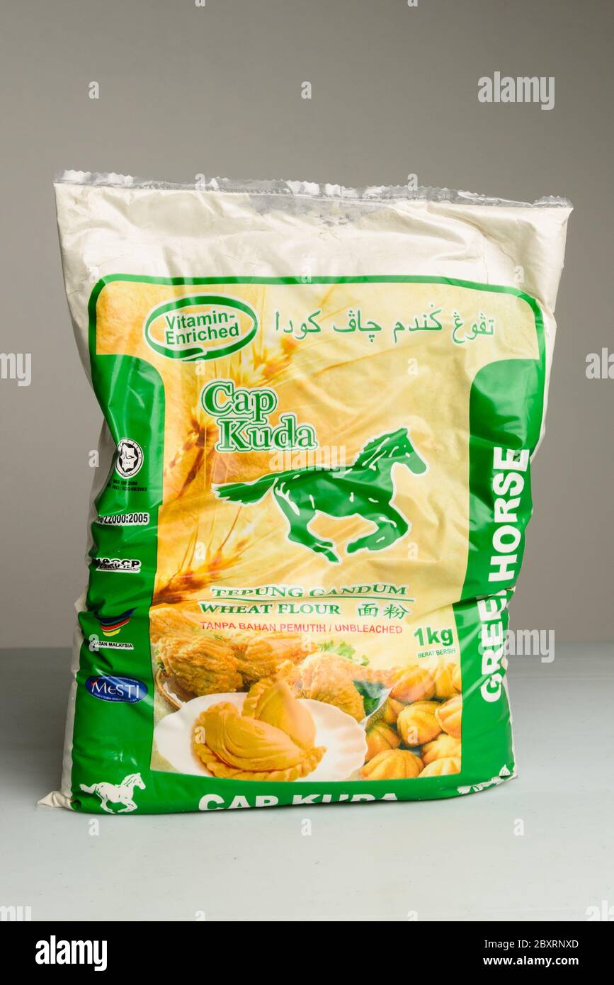 Kuching, Sarawak / Malaysia - April 26, 2020: halal wheat flour of kuda ...