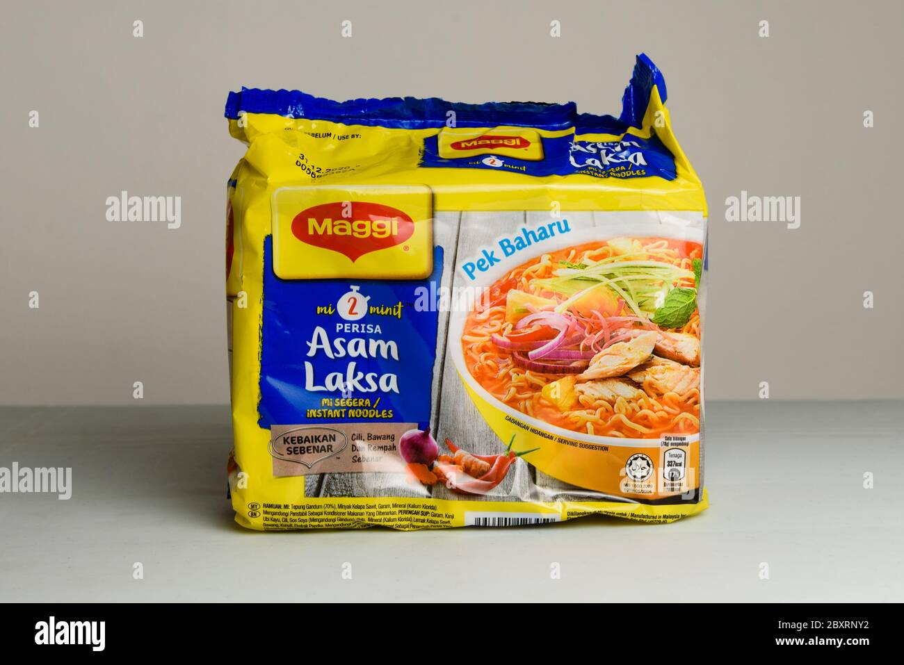 Kuching, Sarawak / Malaysia - April 26, 2020: halal instant noodle sour ...