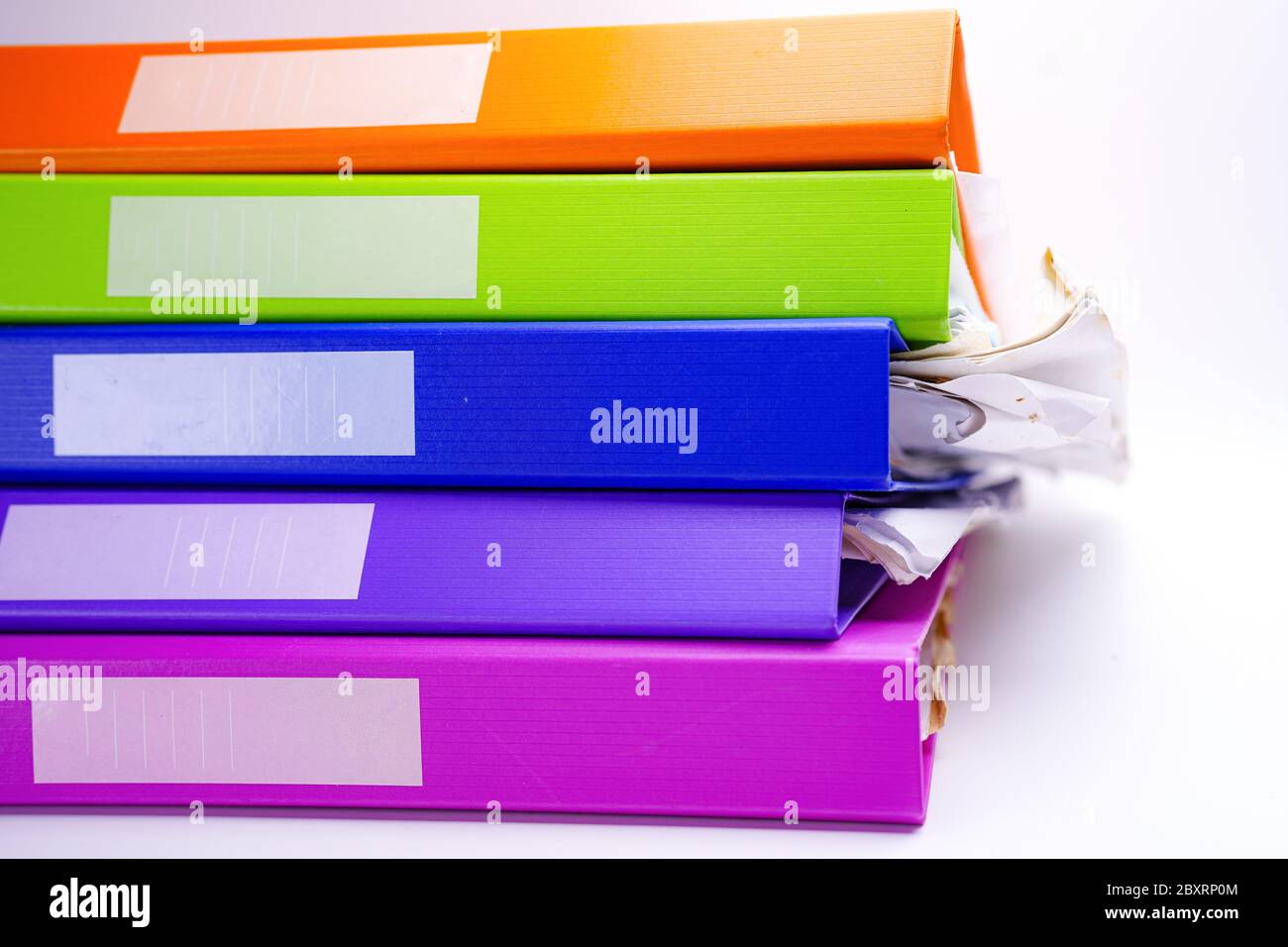 Pile ring binder files in hi-res stock photography and images - Alamy
