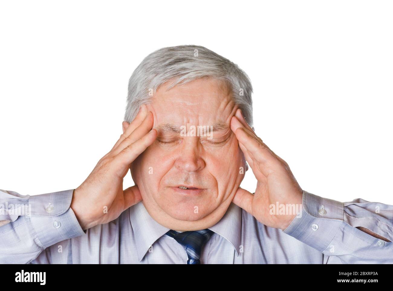 Mature businessman headache eye hi-res stock photography and images - Alamy