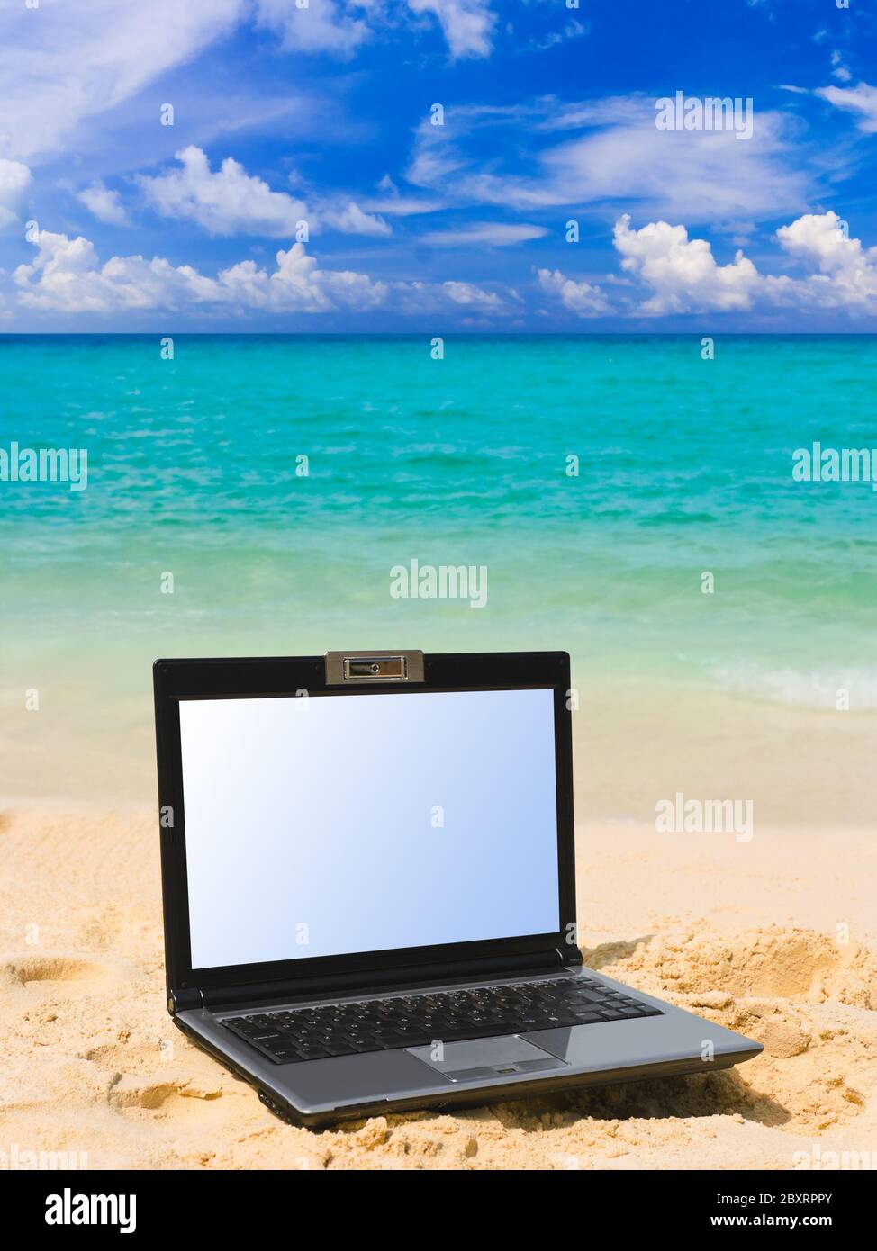 Notebook on beach Stock Photo - Alamy