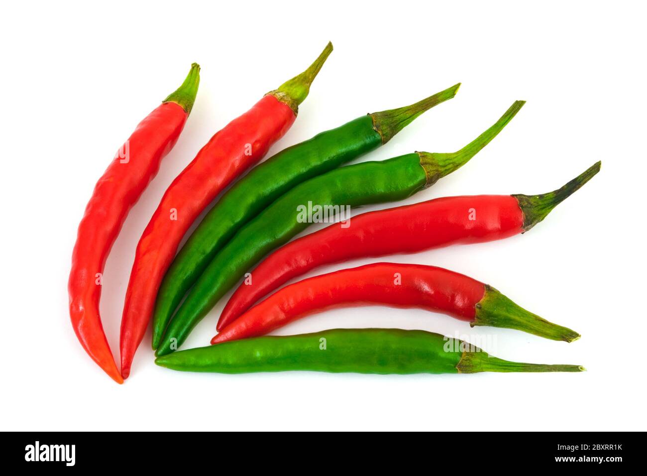 Green and red hot chili pepper Stock Photo - Alamy