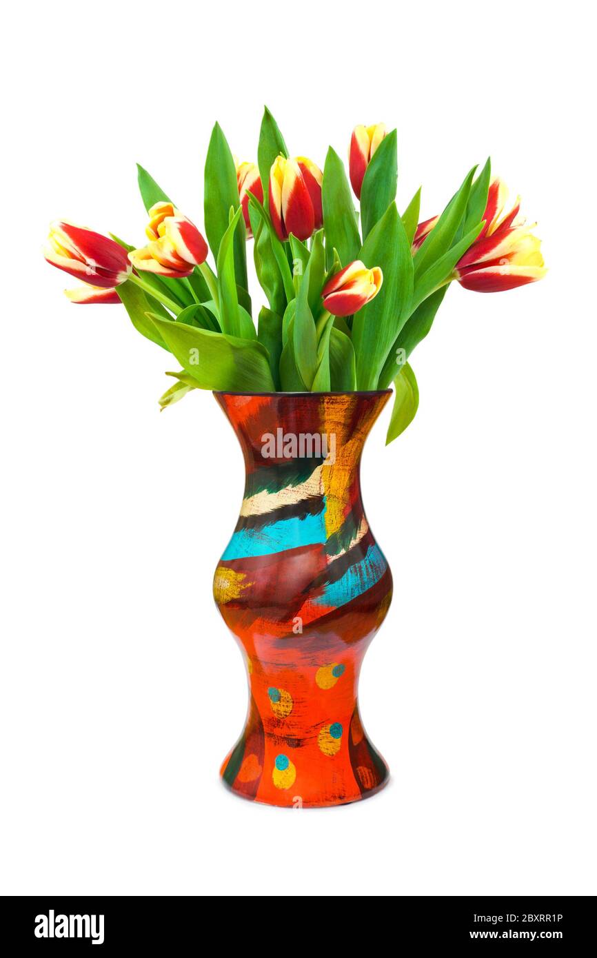 Tulips flowers design Cut Out Stock Images & Pictures - Alamy