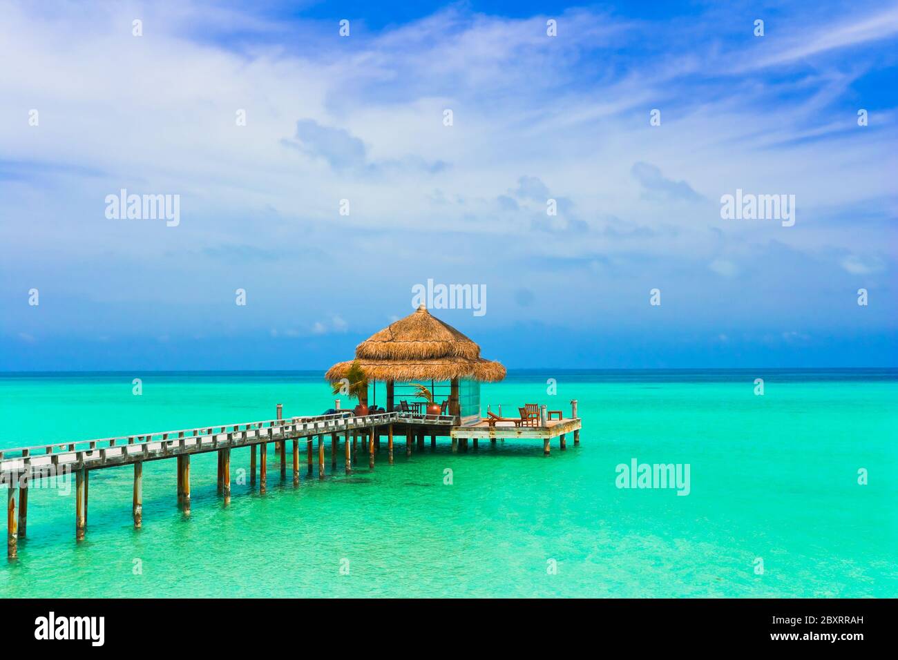 Water cafe on the beach Stock Photo - Alamy