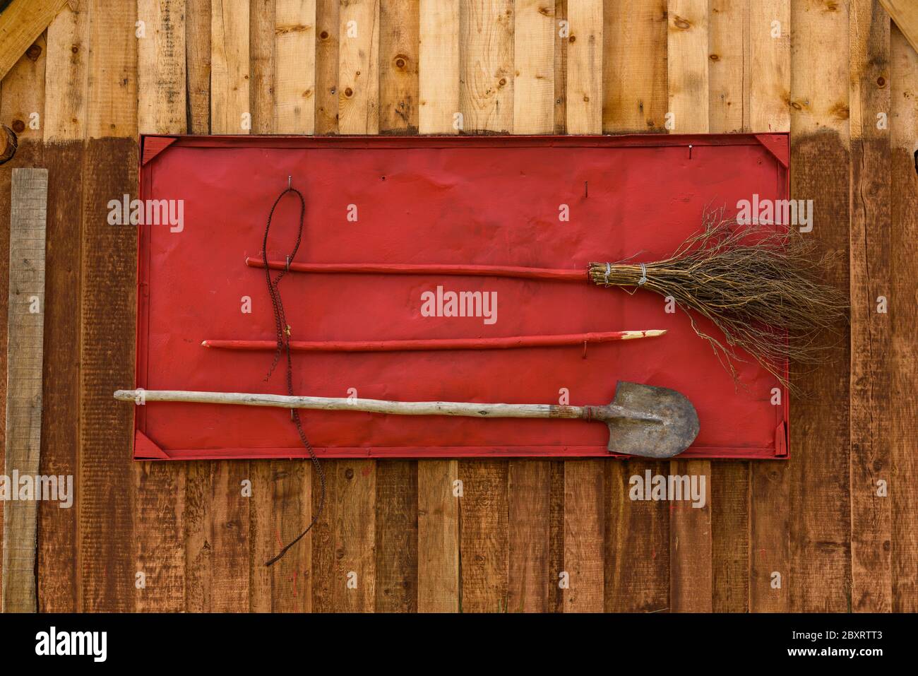 Fireboard in a rural outback Stock Photo - Alamy