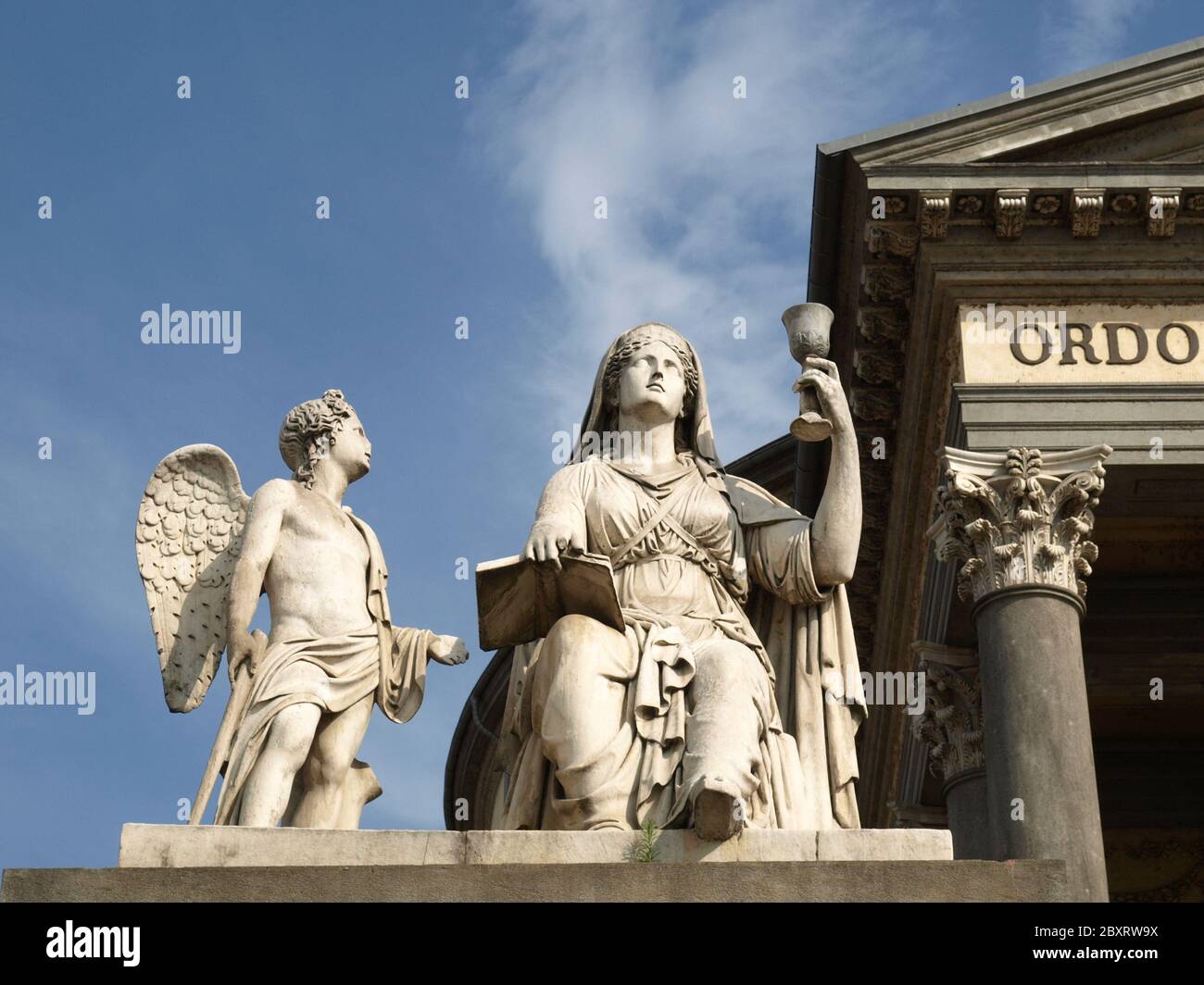 Virgin Mary with Angel Stock Photo - Alamy