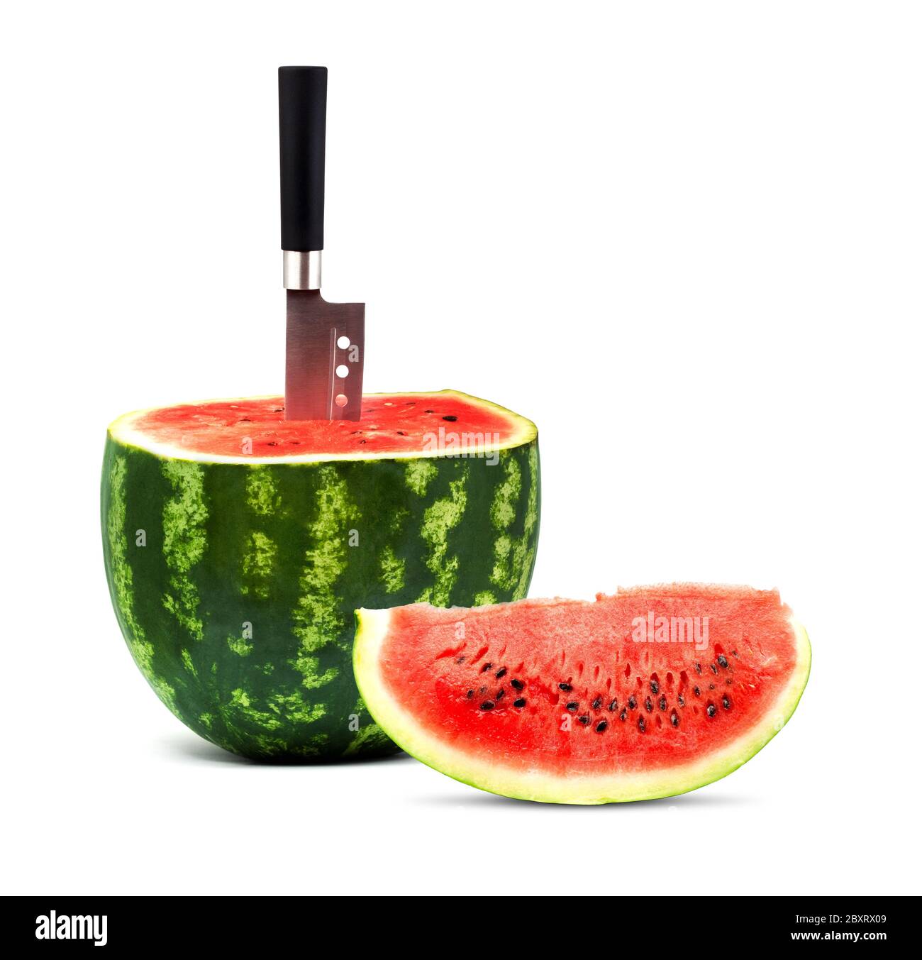 Big red watermelon isolated on white background Stock Photo - Alamy