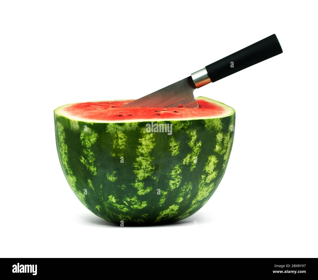 Big red watermelon isolated on white background Stock Photo - Alamy