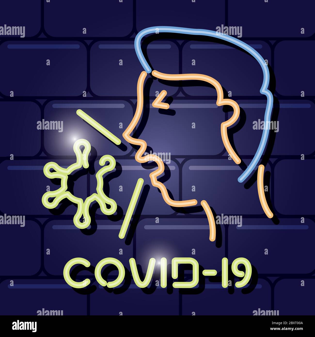 Neon illuminated man Cut Out Stock Images & Pictures - Alamy