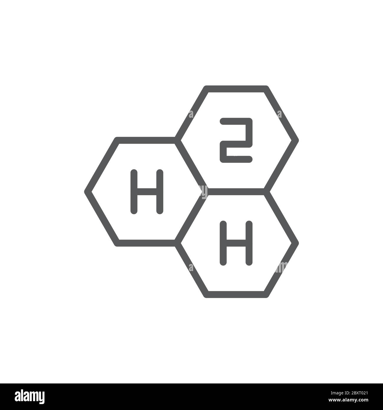 Chemical formula H2O vector icon symbol isolated on white background ...