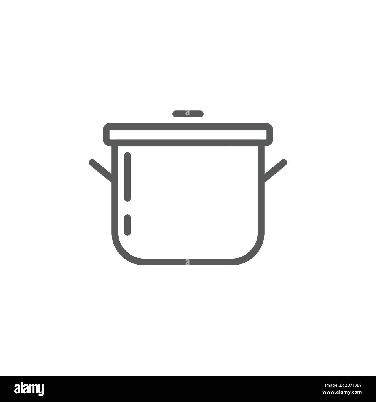 Cooking pot cover vector icon symbol isolated on white background Stock ...