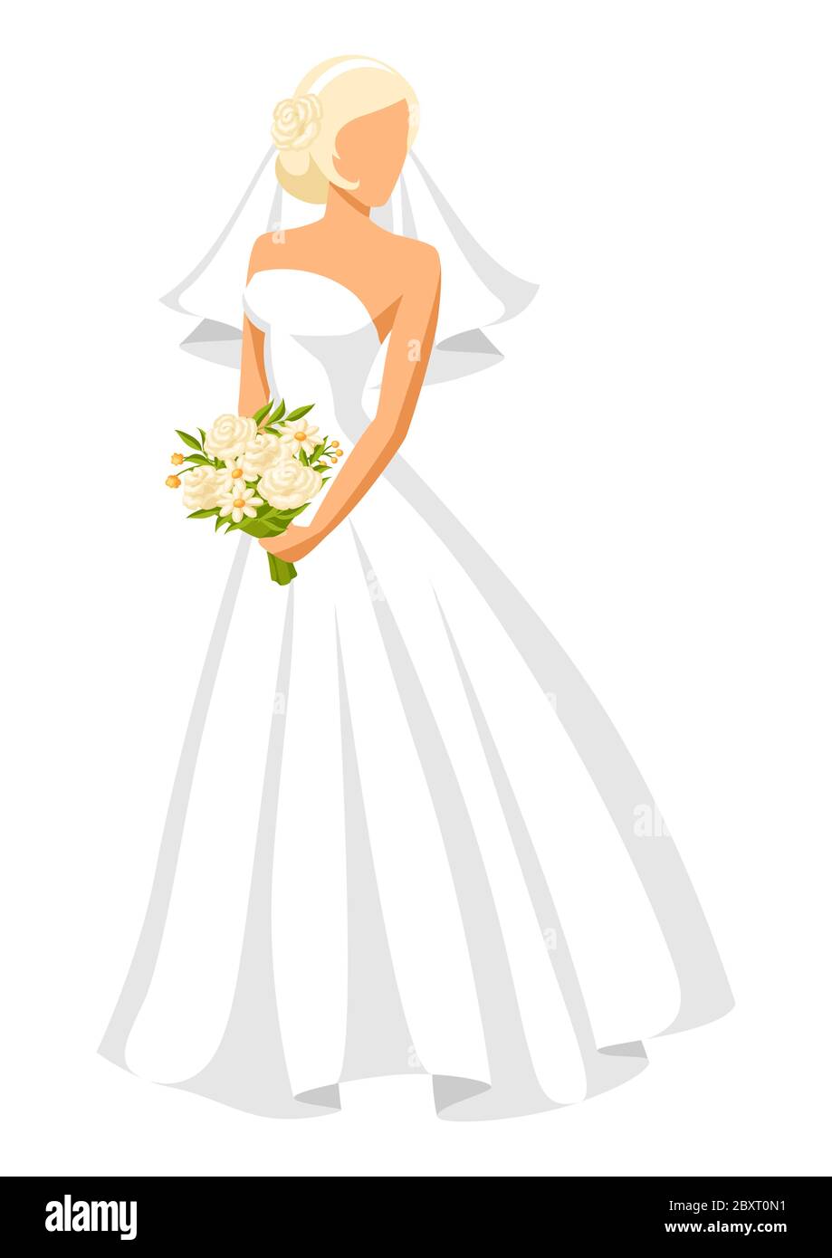 Wedding illustration of beautiful bride Stock Vector Image & Art - Alamy