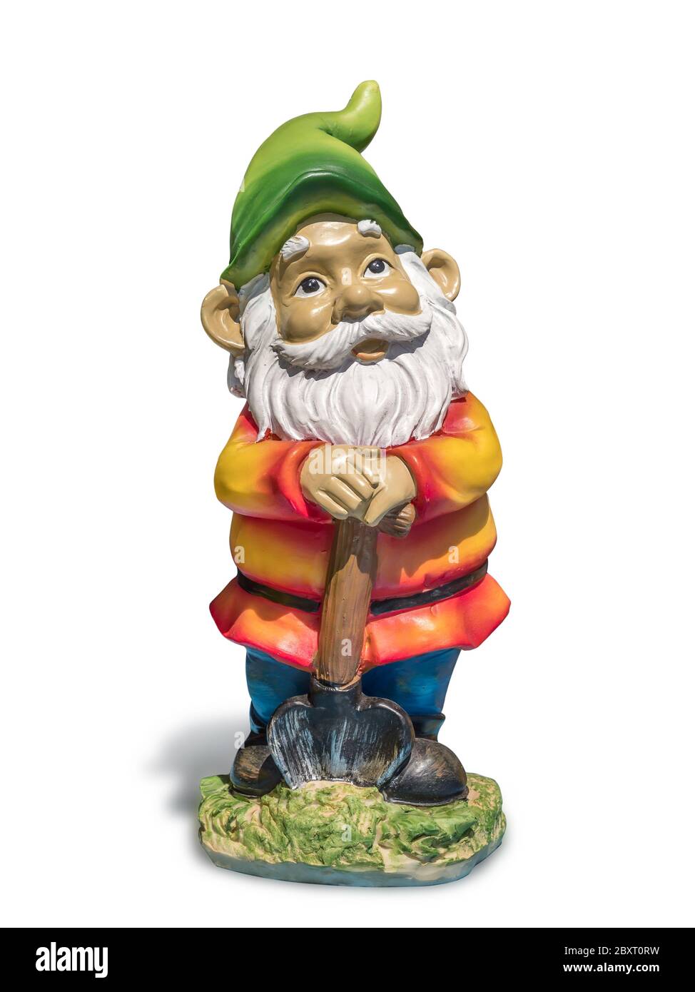 Classic garden gnome isolated on white Stock Photo - Alamy