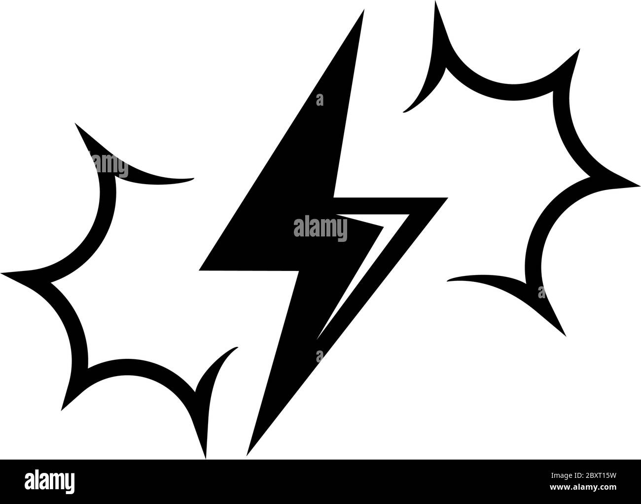 Thunderbolt Clipart Black And White