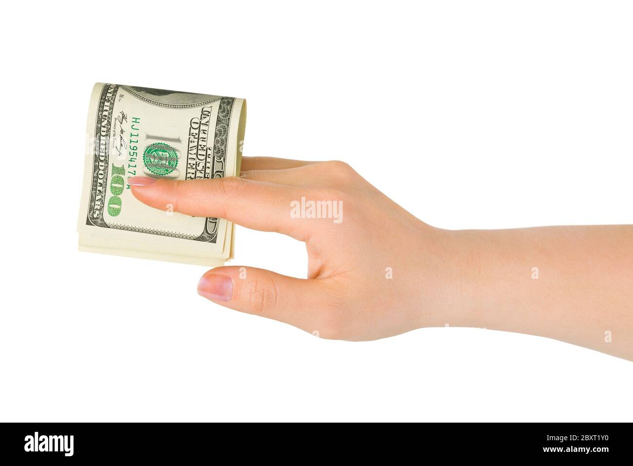 Hand giving money Stock Photo - Alamy