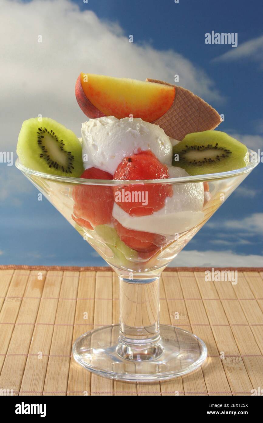 fruit ice cup Stock Photo - Alamy