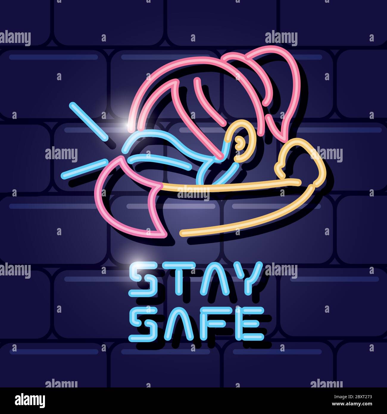 Outbreak text in neon hi-res stock photography and images - Alamy