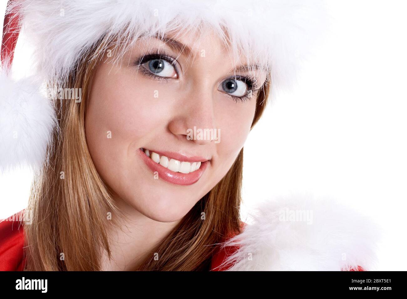beautiful woman wearing santa claus clothes Stock Photo - Alamy