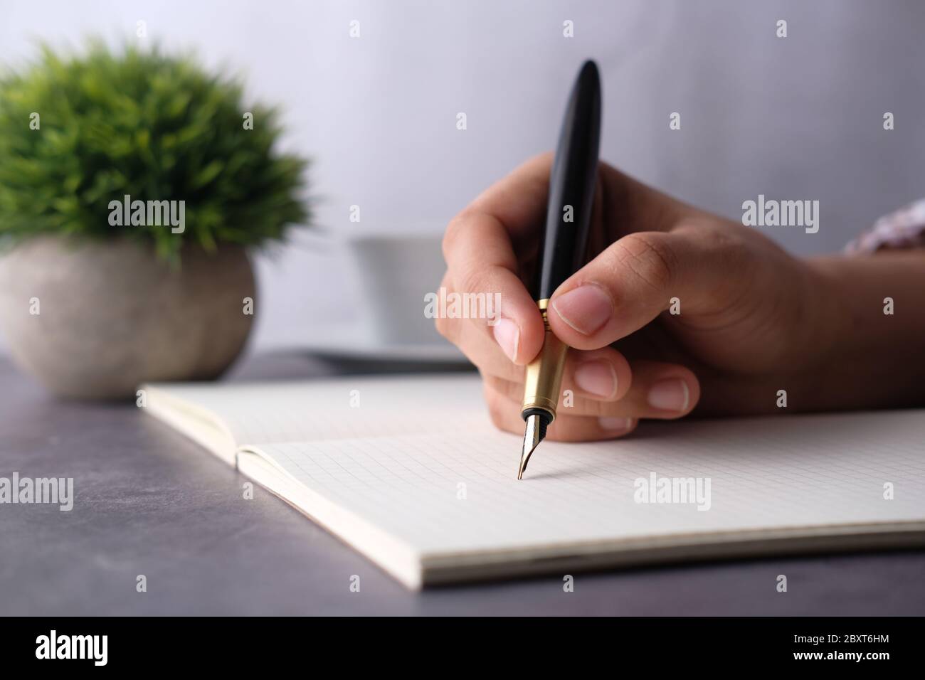 Woman writing document hi-res stock photography and images - Alamy