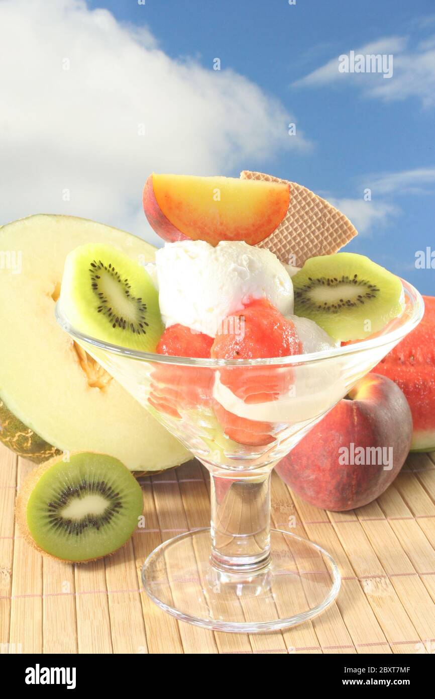 fruit ice cup Stock Photo - Alamy